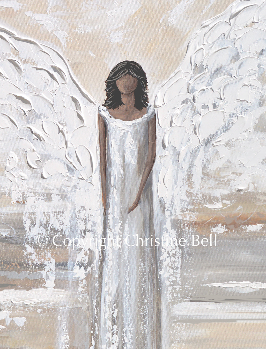 GICLEE PRINT Angel Painting Angel of Peace Art Neutral Canvas Decor ...