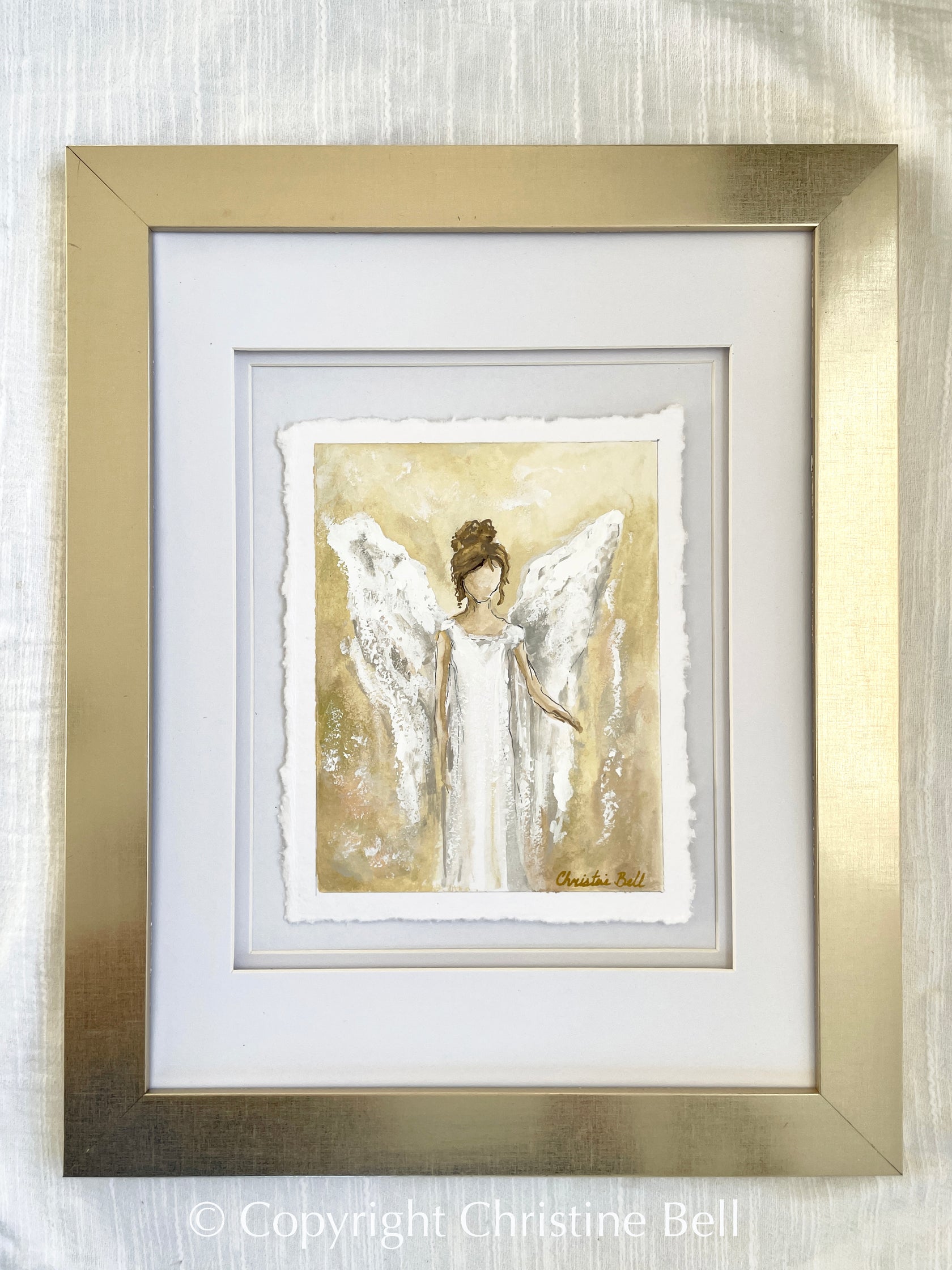 Angel Paintings abstract art guardian angels spiritual wall art decor ...