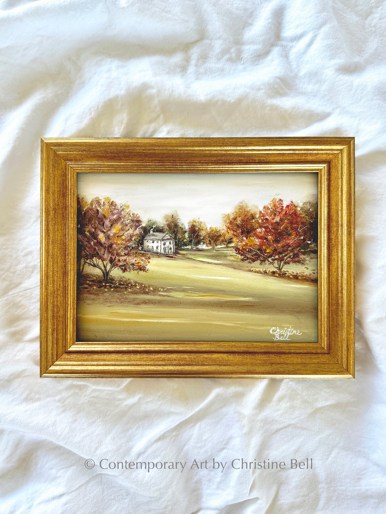 ORIGINAL Oil Paintings Coastal Art Small Framed Artwork Christine Bell ...