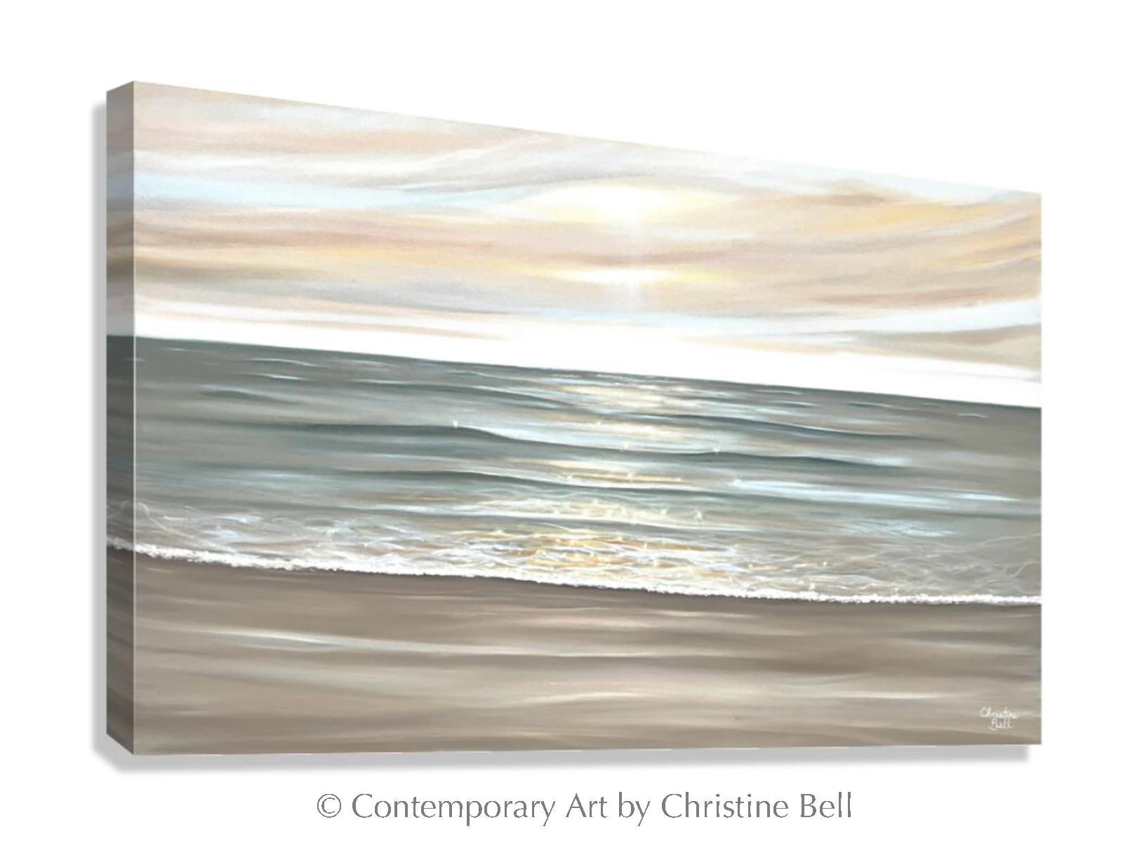 Giclée Print Neutral Coastal Ocean Painting Seascape Canvas Wall Art ...