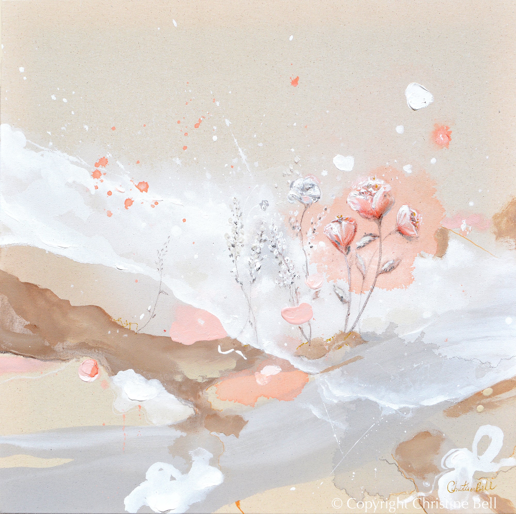 SHOP Coastal Abstract Paintings Original Modern Canvas Wall Art ...