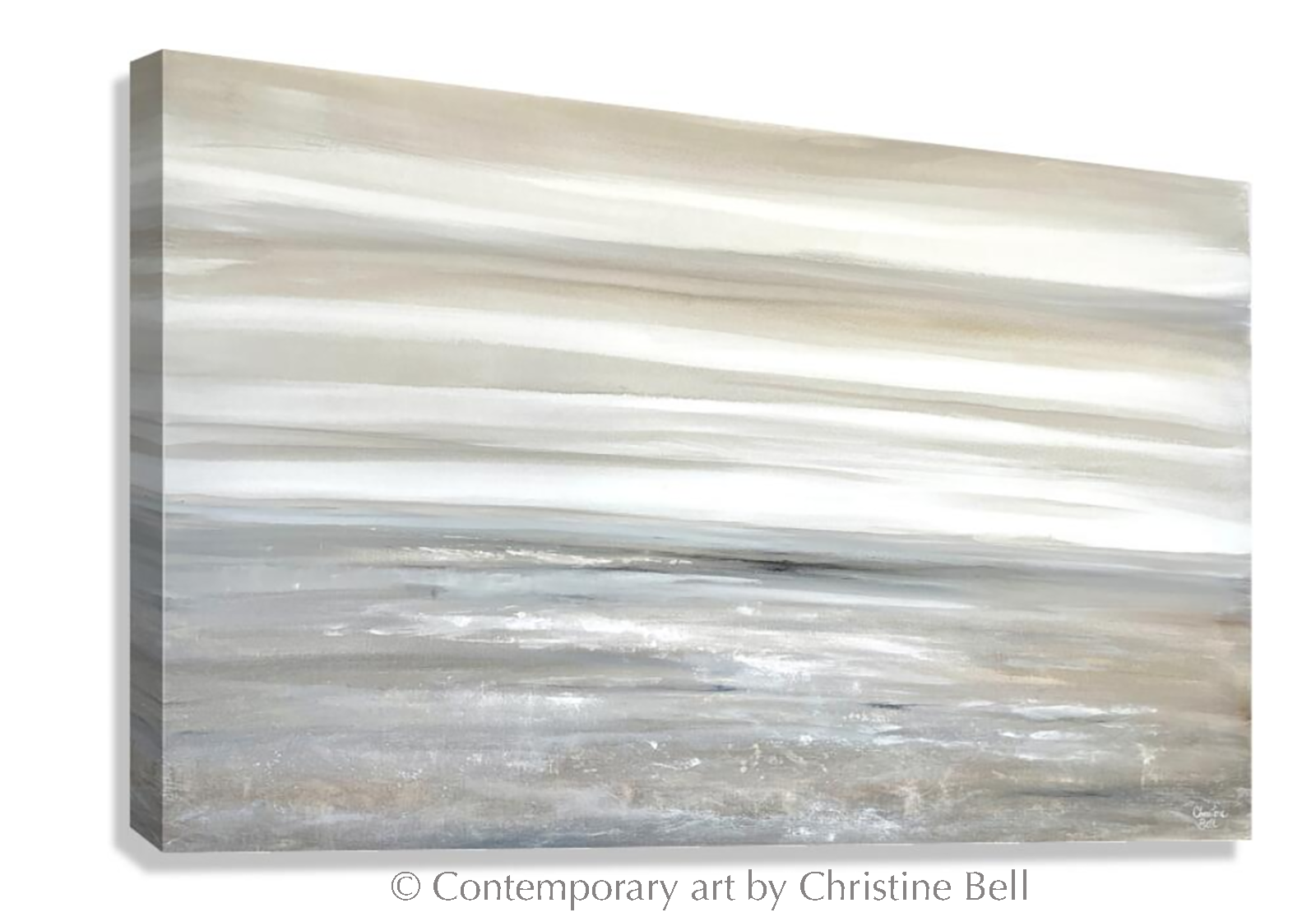 Giclée Print Abstract Coastal Sand Beach Painting Neutral Wall Decor ...