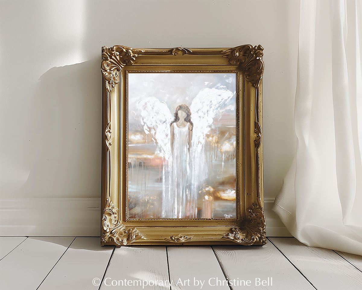 Angel Painting GIclée Art Print Guardian Angels Neutral Wall Art Decor ...