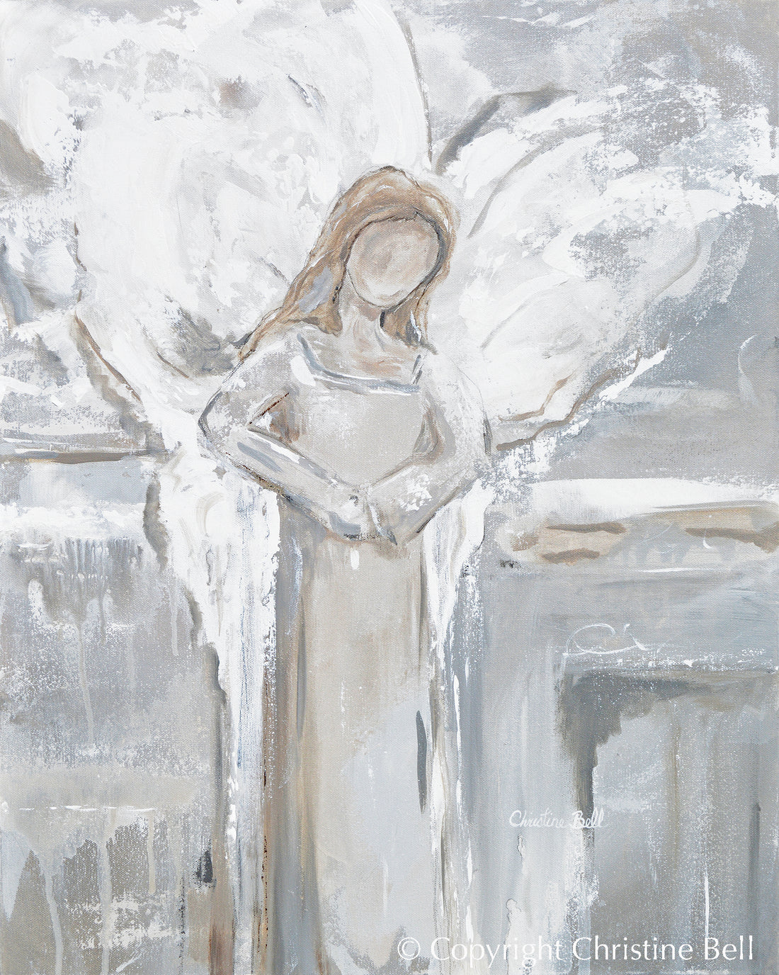 Angel Paintings abstract art guardian angels spiritual wall art decor ...