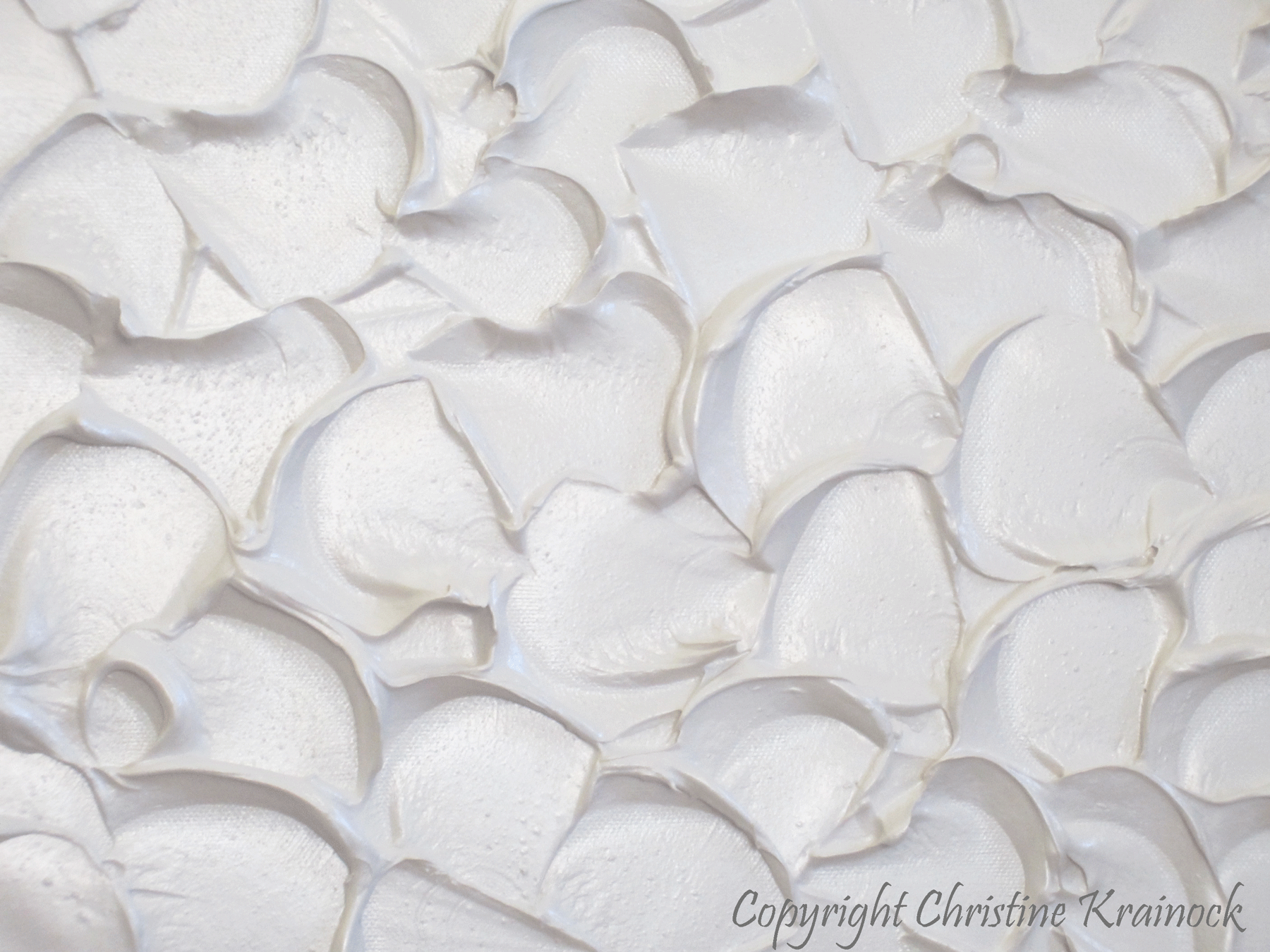 "Pearlescence" Original Painting Textured Abstract Pearl White Wall Ar ...