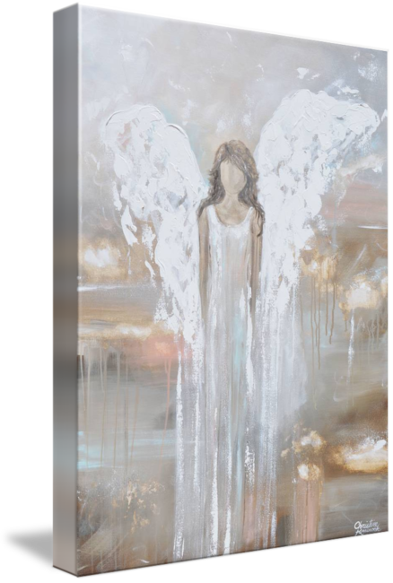 Art Abstract Angel Painting Guardian Angel Heaven Canvas Print Wall Art ...