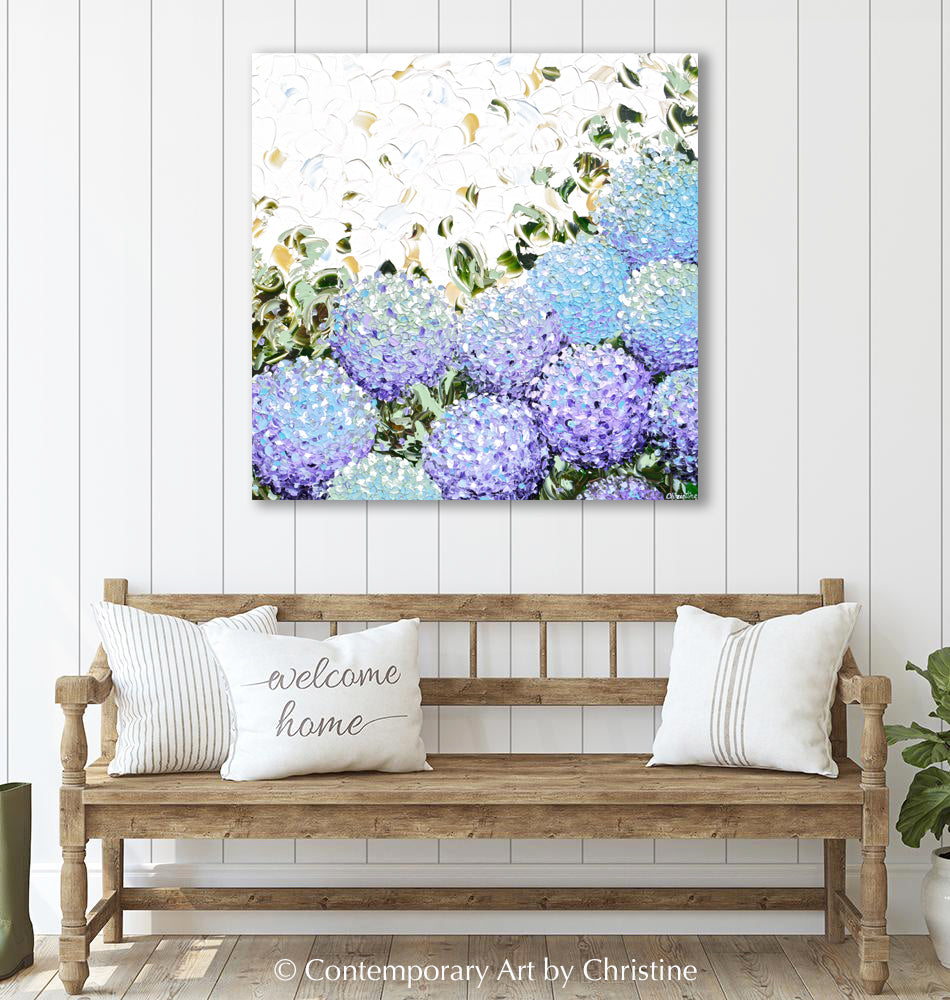 GICLEE PRINT Art Abstract Floral Painting Hydrangea Flowers Wall Art ...